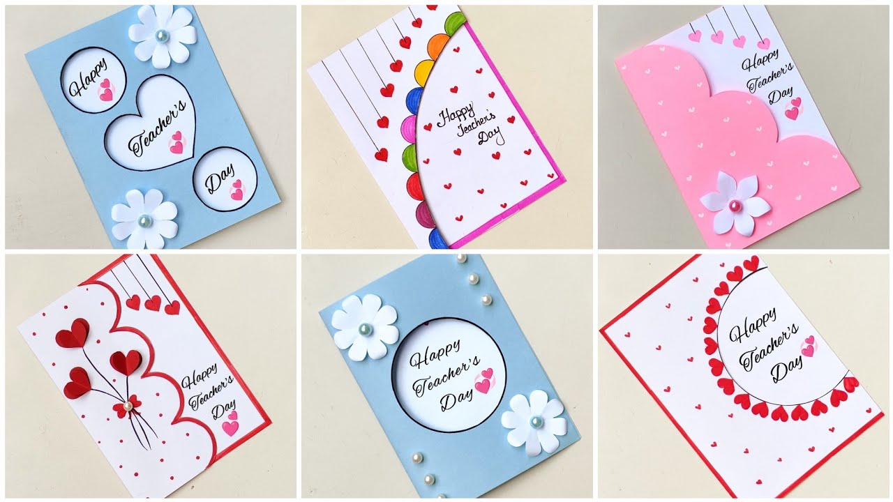 6 Best Teacher's day greeting Card at home/Teacher's day Card 2023/How ...