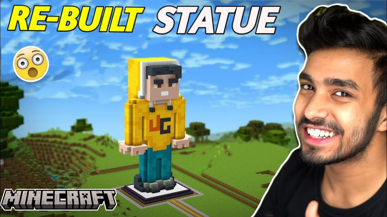 Re-built @TechnoGamerzOfficial Minecraft statue 😱 | I Rebuilt techno gamerz statue | Minecraft ...