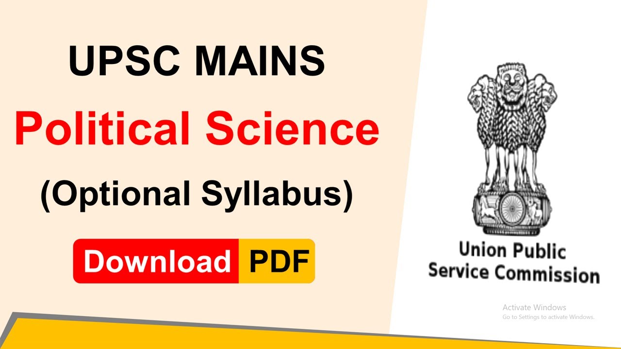 UPSC Mains Political Science Syllabus 2020| UPSC Mains Political ...