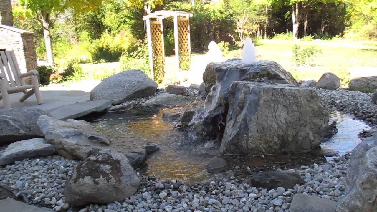 natural boulder water feature by brian cambra 3 - YouTube