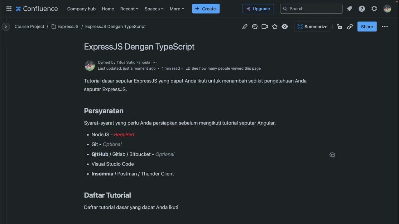#1. Pengenalan Tutorial ExpressJS Dengan TypeScript - YouTube
