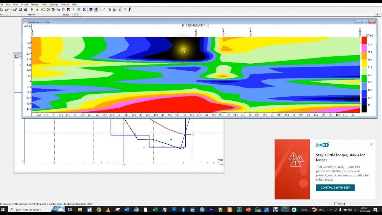 Interpretation of 1D VES data and Correlation across VES points. - YouTube