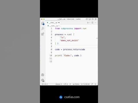 Python 3 #Shorts: Subprocess Return (Exit) Code - YouTube