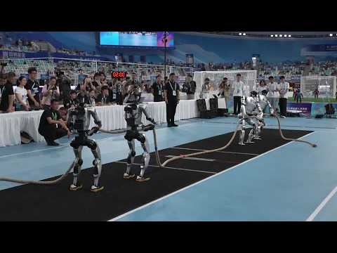 Engineers live alongside their machines at World Humanoid Robot Games