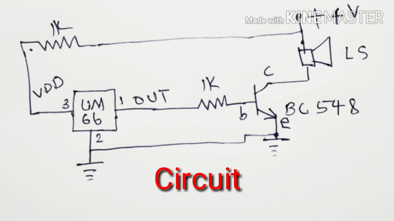 UM66 music circuit for door bell, alarm, security system UM66 IC ...