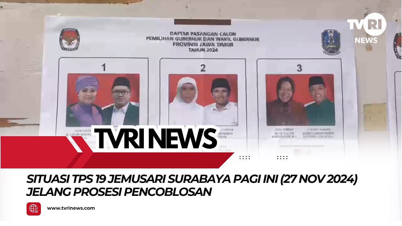 Situasi TPS 19 Jemursari Surabaya, Jelang Pencoblosan - YouTube