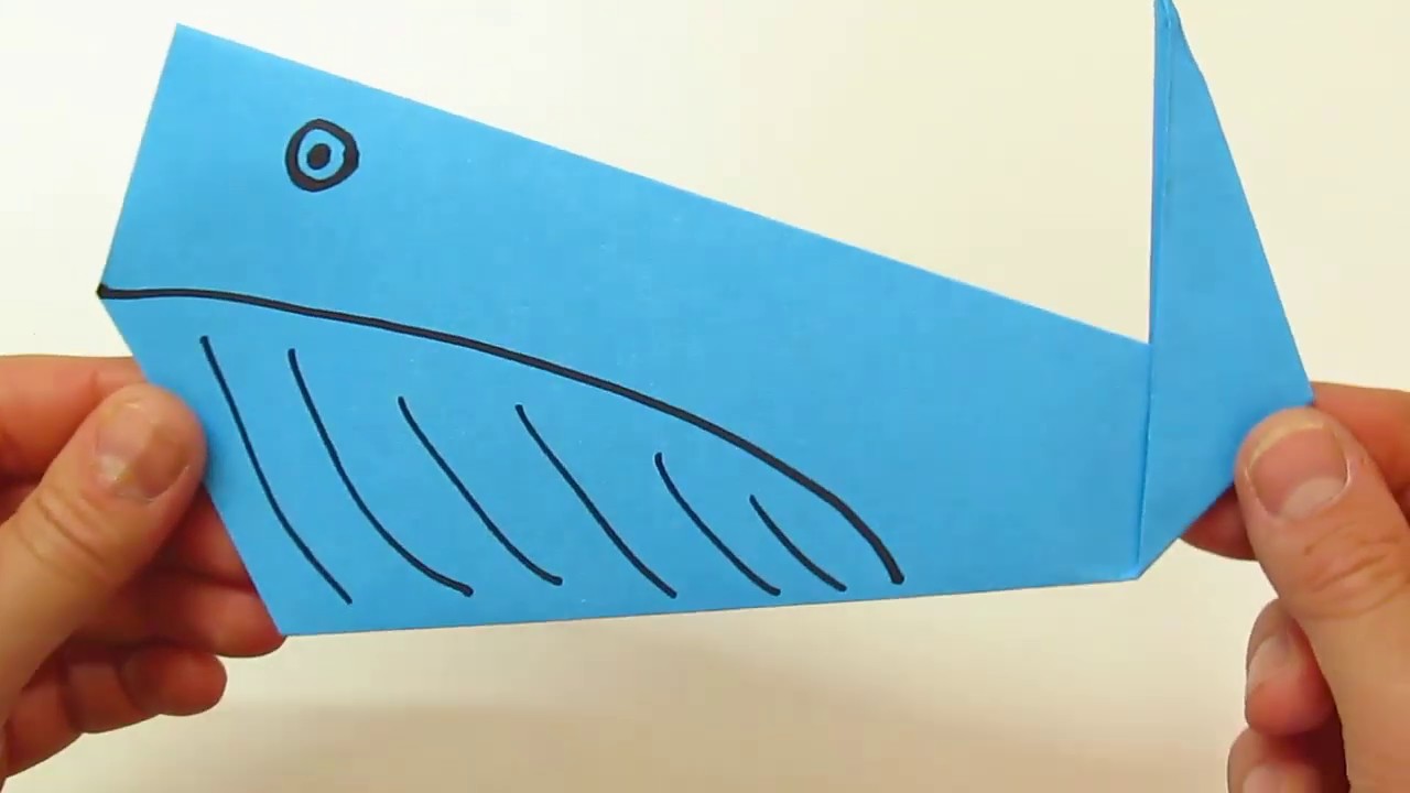 IMPERDIBLE BALLENA AZUL DE PAPEL SUPER FACIL EN ORIGAMI SUPER COOL ...