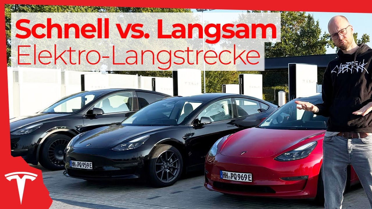 TESLA auf Langstrecke: Besser langsam fahren oder schnell mit mehreren ...