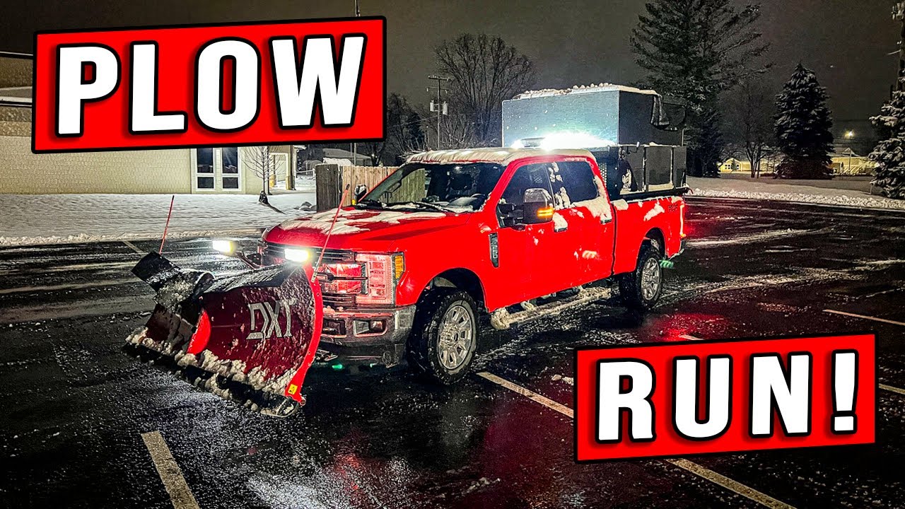 QUICK PLOW RUN PAYS BIG DIVIDENDS $$$ (3AM 2" CLIPPER SNOW STORM ...