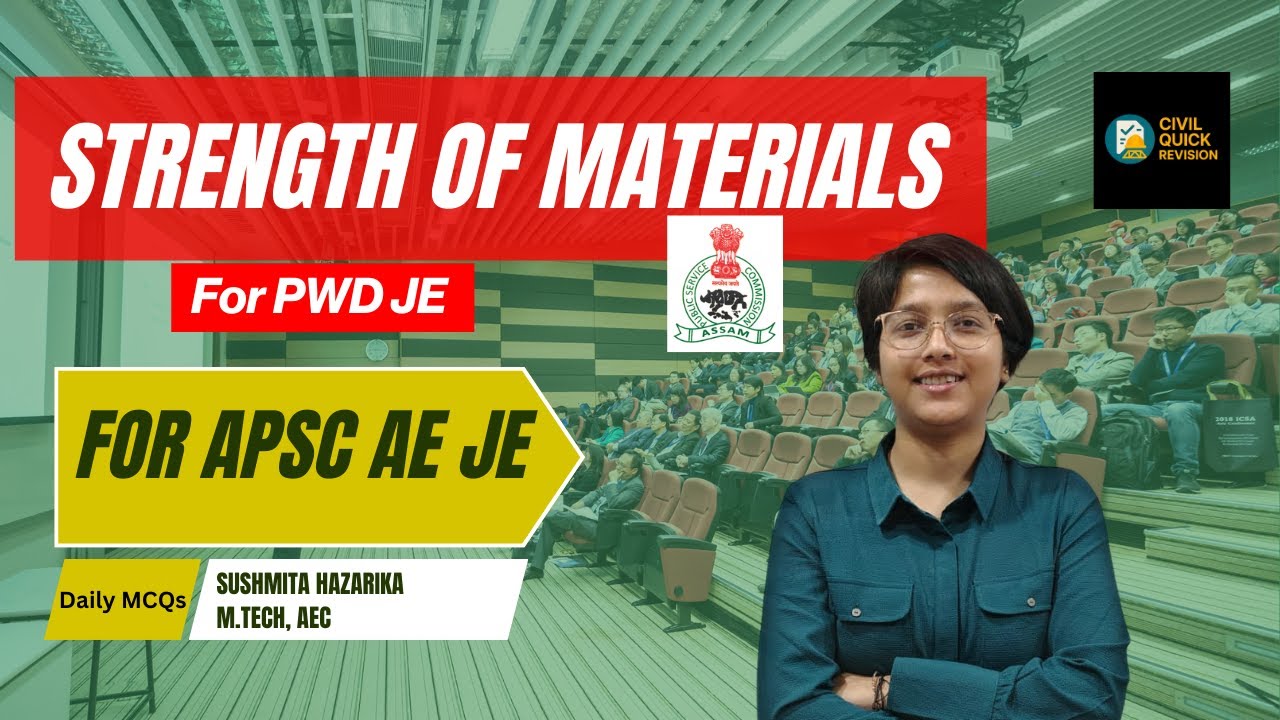 Important Questions on Strength of Materials for PWD JE 650 post| Civil ...