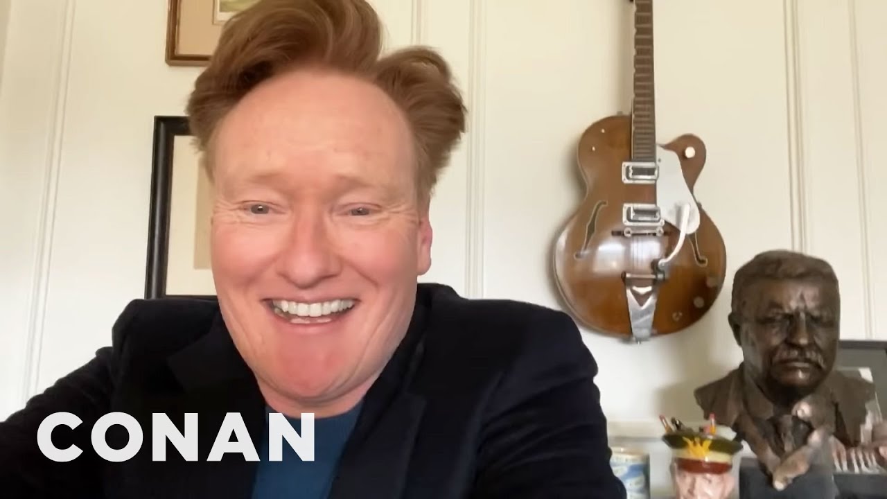 Conan Knocks Down His Tripod | CONAN on TBS - YouTube