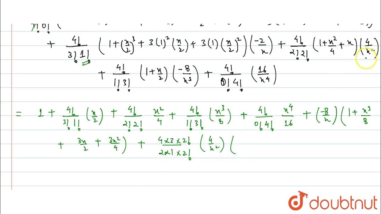Expand using Binomial Theorem `(1+x/2-2/x)^4,x!=0.` - YouTube