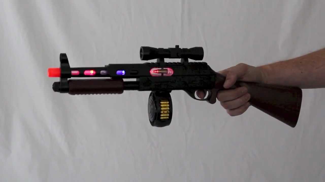 Hybrid Pump-Shot Sub-Machine Gun with Lights & Sounds - Solid Stock ...