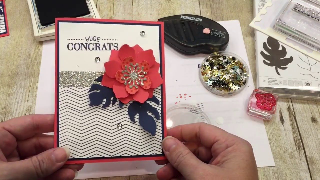 How to make a fabulous Chevron and Floral Card! - YouTube