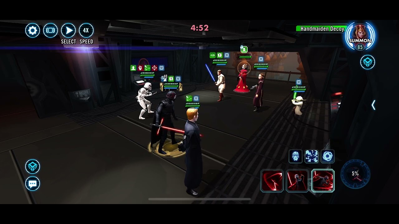 SLKR counters Queen Amidala w/Padawan Obi-Wan datacron - SWGOH GAC 3v3 ...