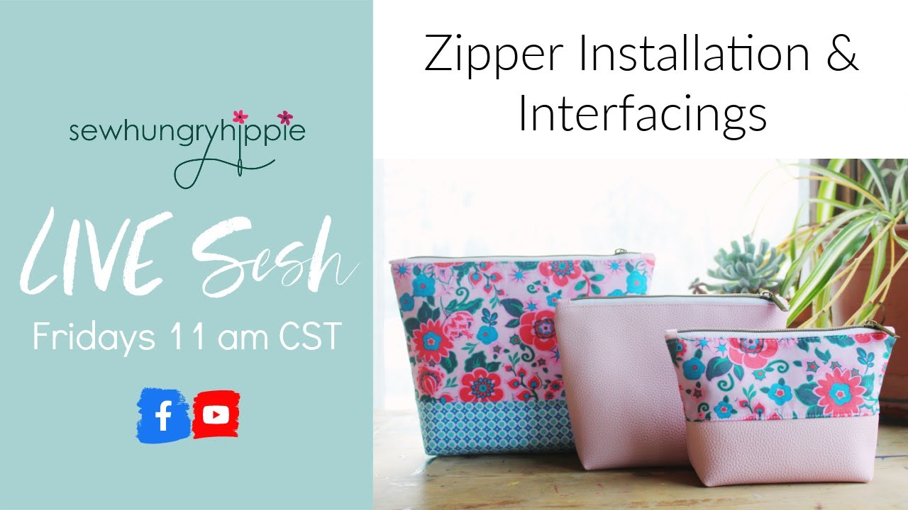 Easy Zipper Cases Zipper Insertion + Interfacings - YouTube