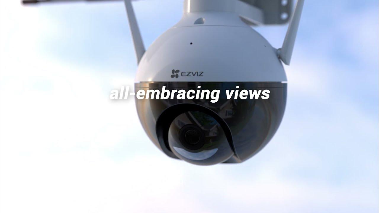 EZVIZ C8C Outdoor Pan&Tilt camera | 360 degree field of view - YouTube
