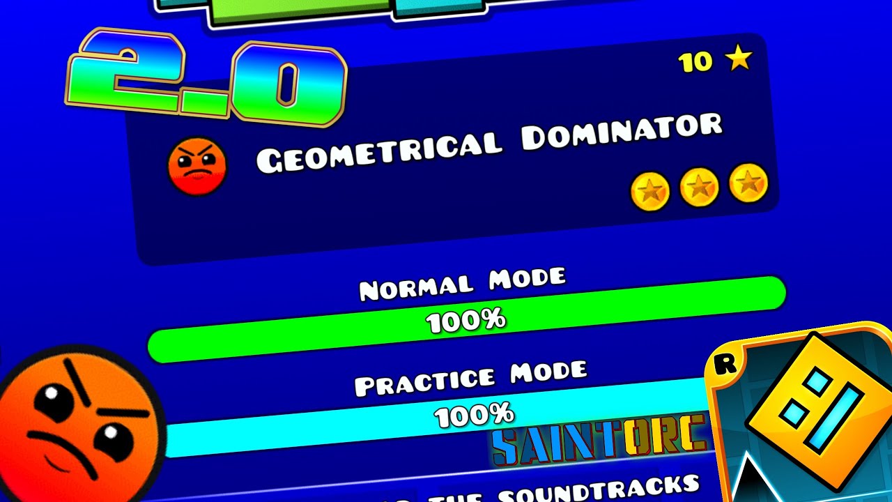 Geometry Dash | Level 19: GEOMETRICAL DOMINATOR! (3 Coins) (Harder ...