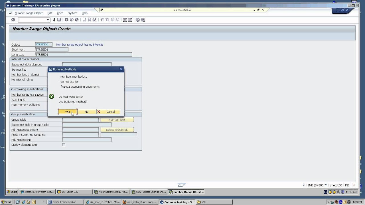 Create a Number Range Object with the SNRO Transaction. - YouTube