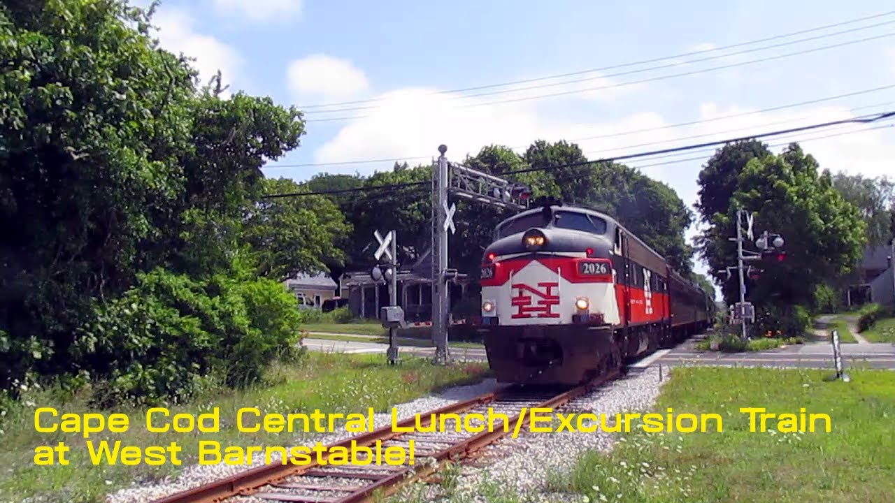 Cape Cod Lunch/Excursion Train at West Barnstable! - YouTube