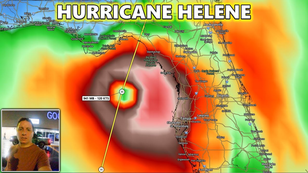 Category 4 Hurricane Helene - Perry Florida - YouTube