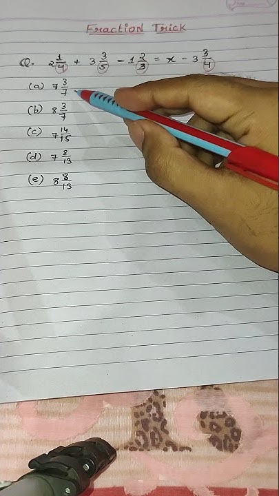 Fraction tricks||solve in 10 seconds||Bank exams||SBI CLERK||IBPS||RRB|| - YouTube