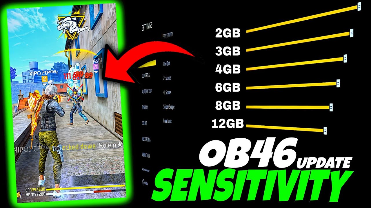 OB46 Update Sensitivity | OB46 Update Free Fire Headshot Setting | OB46 ...