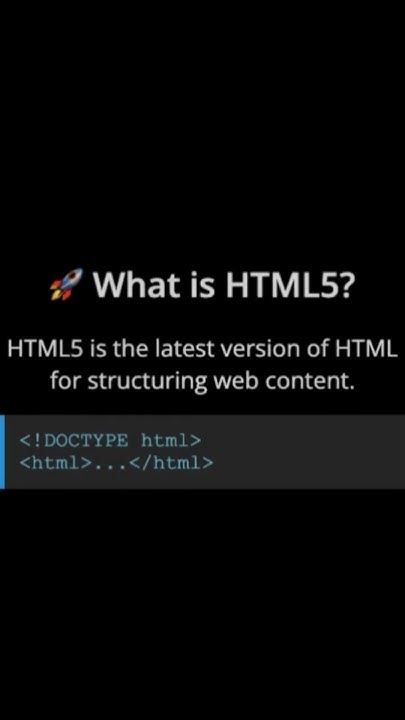 Learn HTML5 Concept in 1 Minute - HTML5 Overview #html5 #coding #education #javascript #code # ...