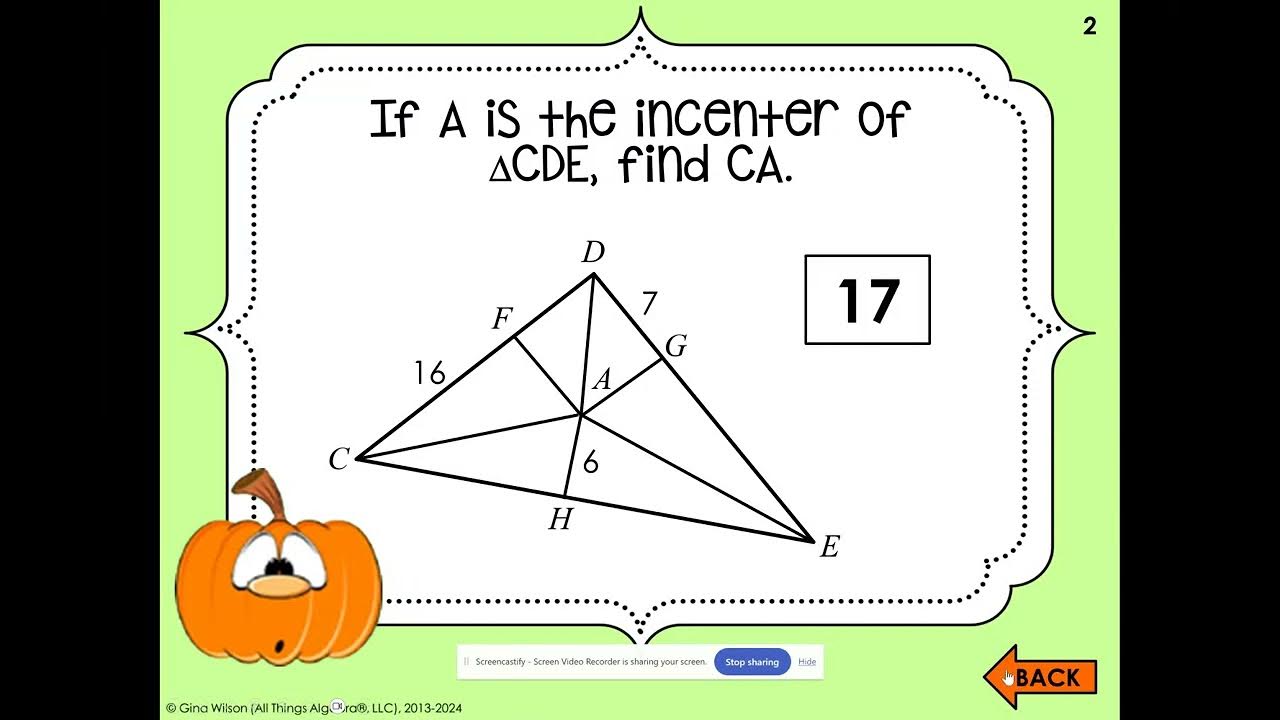 Centers of Triangles Pumpkin Smash Bingo - YouTube