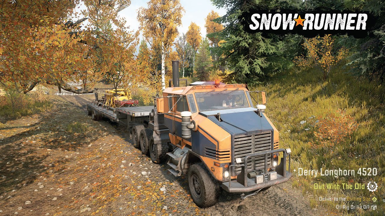 SnowRunner Deliveing Oil Rig Drill to Smithville Dam With DERRY ...