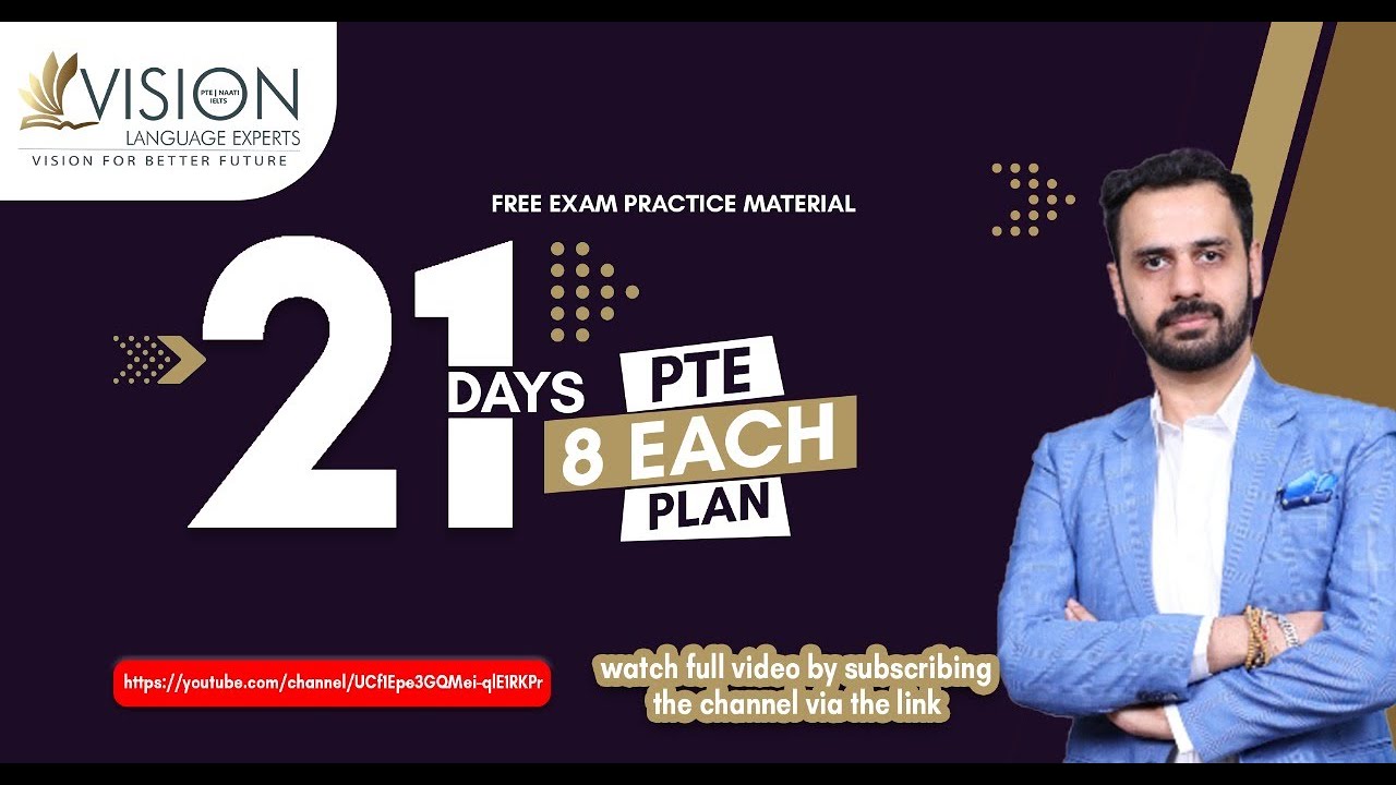 How to Prepare PTE at HOME? 21 DAYS PTE PLAN FOR 8 EACH - YouTube