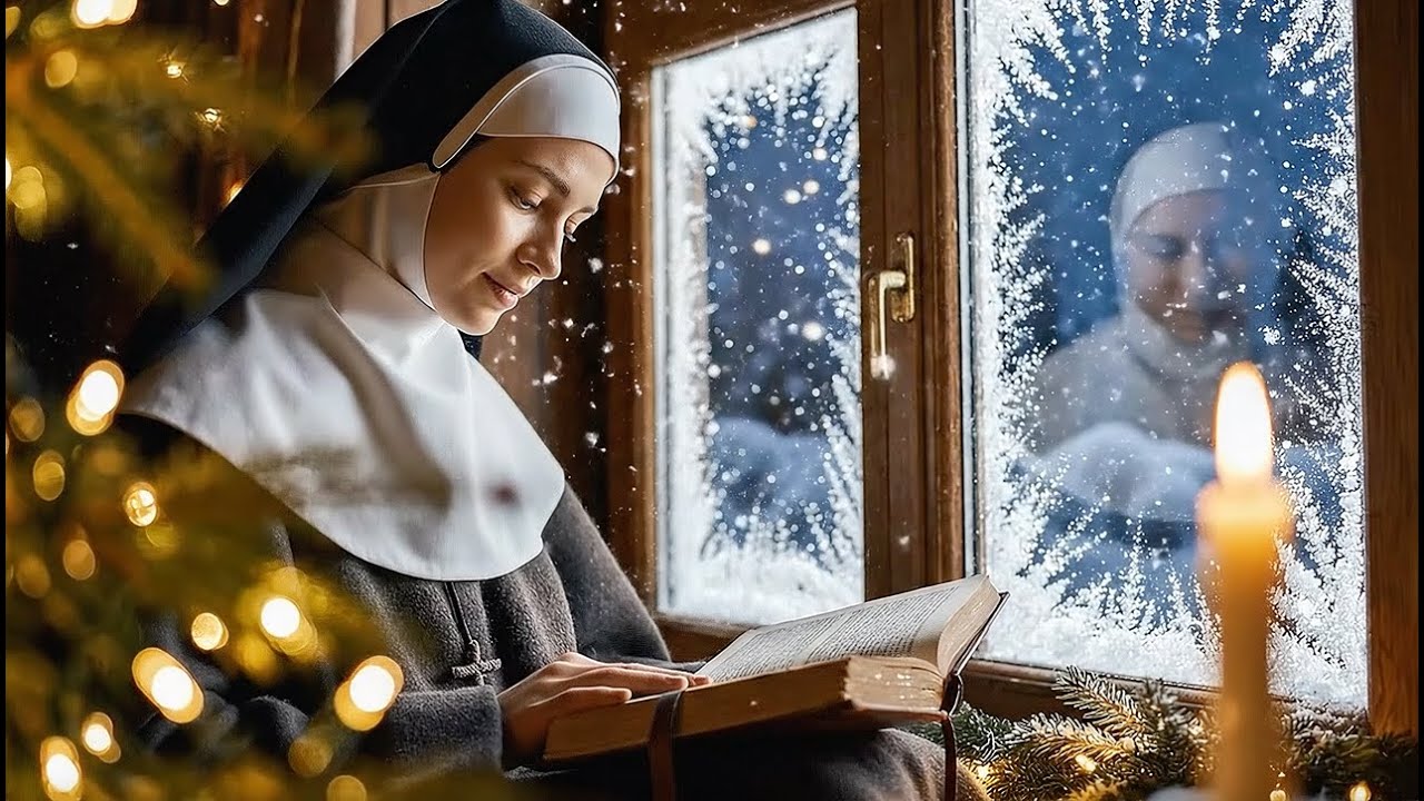 Silent Christmas Prayer ️ Peaceful Nun Reading by Candlelight ...