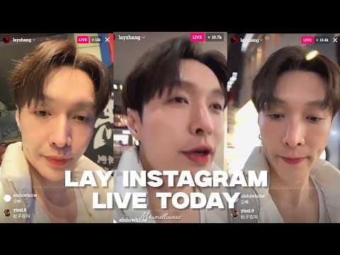 Lay Instagram Live Today (Mukbang with Pokemon i.e us )