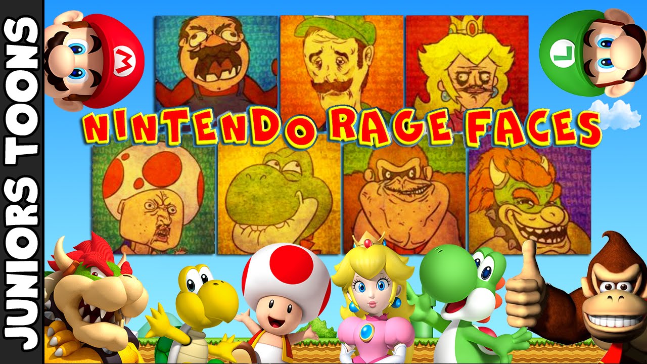 My Nintendo Rage Faces Meme Parody Painting | JUNIORS TOONS - YouTube