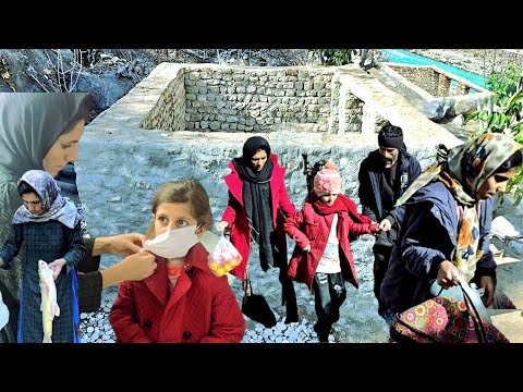 Sheida returns from the hospital, Mola Fishing Mountain Snow | A real day of nomadic life👩‍🦯💔🐟