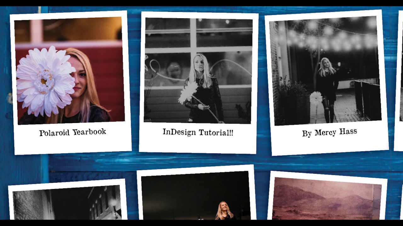 InDesign Polaroid Yearbook Layout | InDesign for Beginners - YouTube