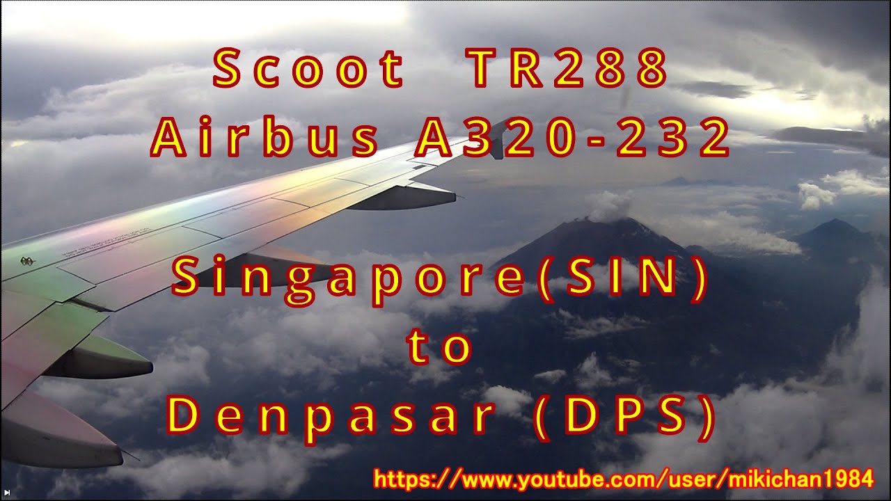Scoot flight TR288 Landing at Denpasar Ngurah Rai International Airport ...