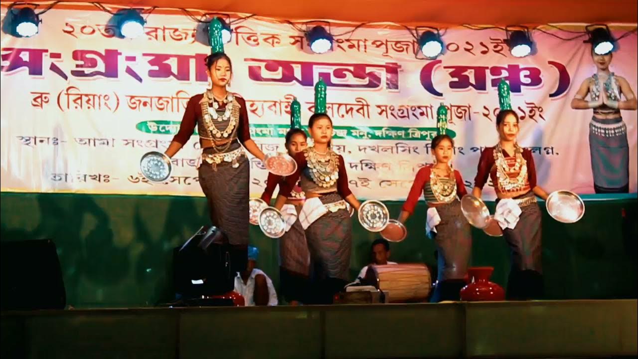 HOJAGIRI DANCE PERFORMANCE...by bru(Reang) girls...at songrongma puja....🌼🌼🌼🌼 - YouTube