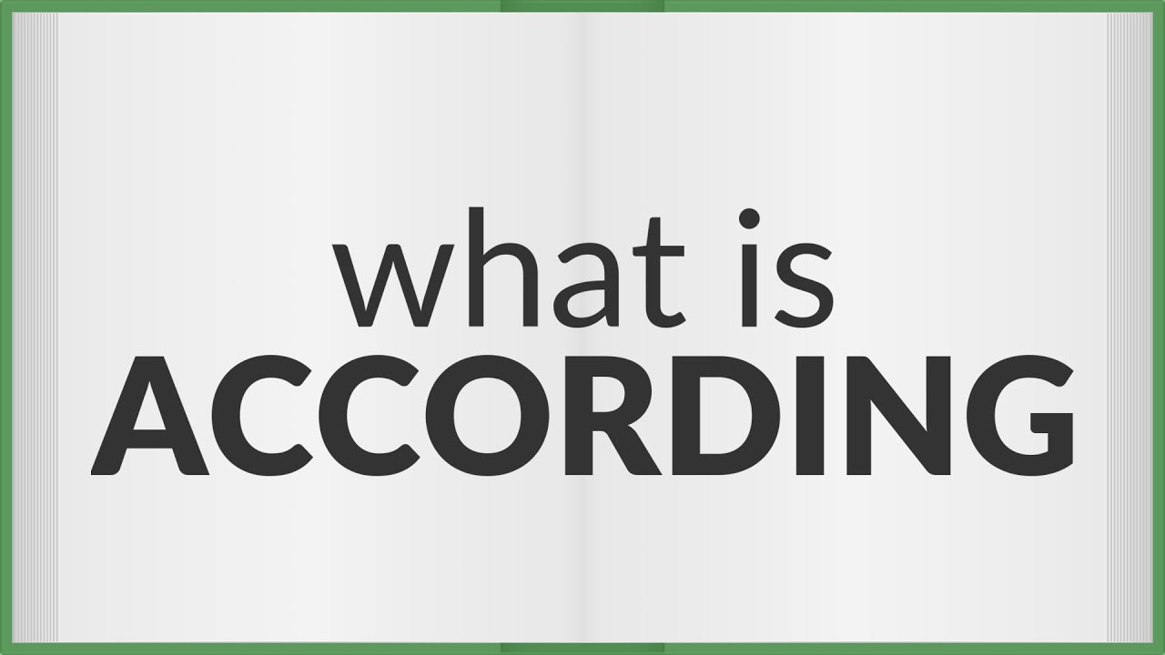 According | meaning of According - YouTube