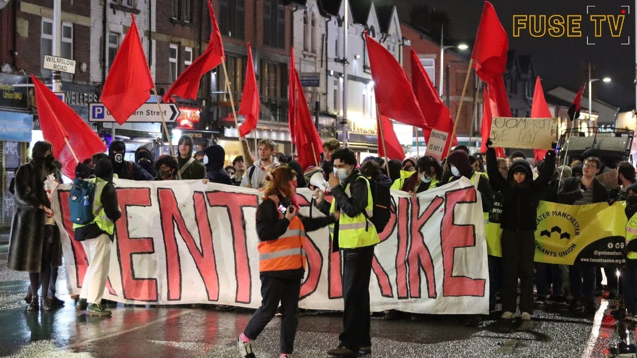 Rent Strikes Protest Along Oxford Road - March 1st 2023 - YouTube
