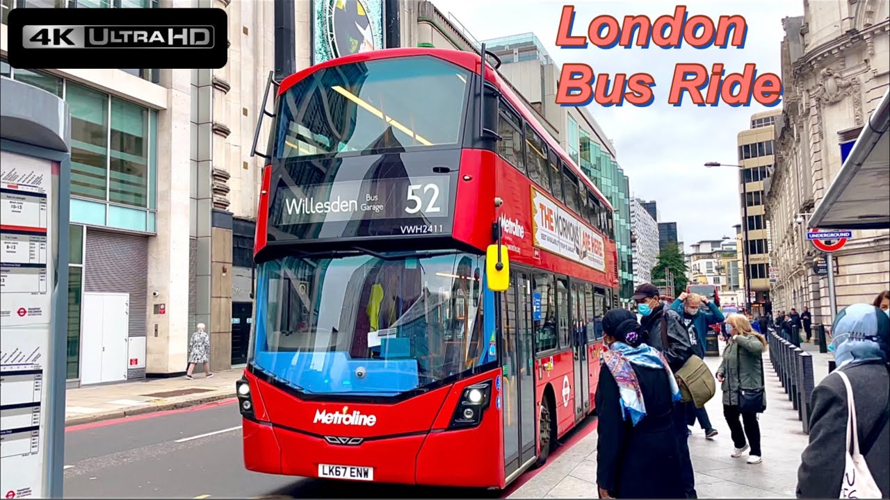 London Bus Ride 🇬🇧 Route 52 - Victoria Station to Willesden Bus Garage ...