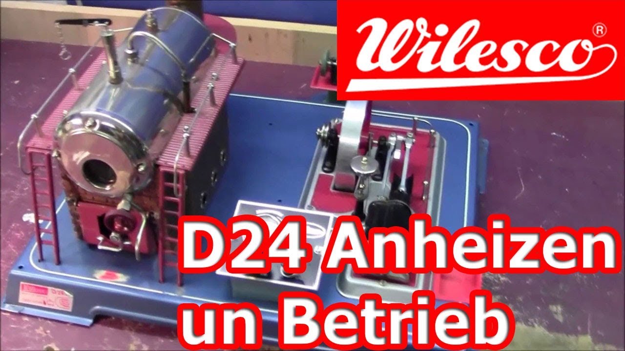 D24 von Wilesco Anheizen + Betrieb - YouTube