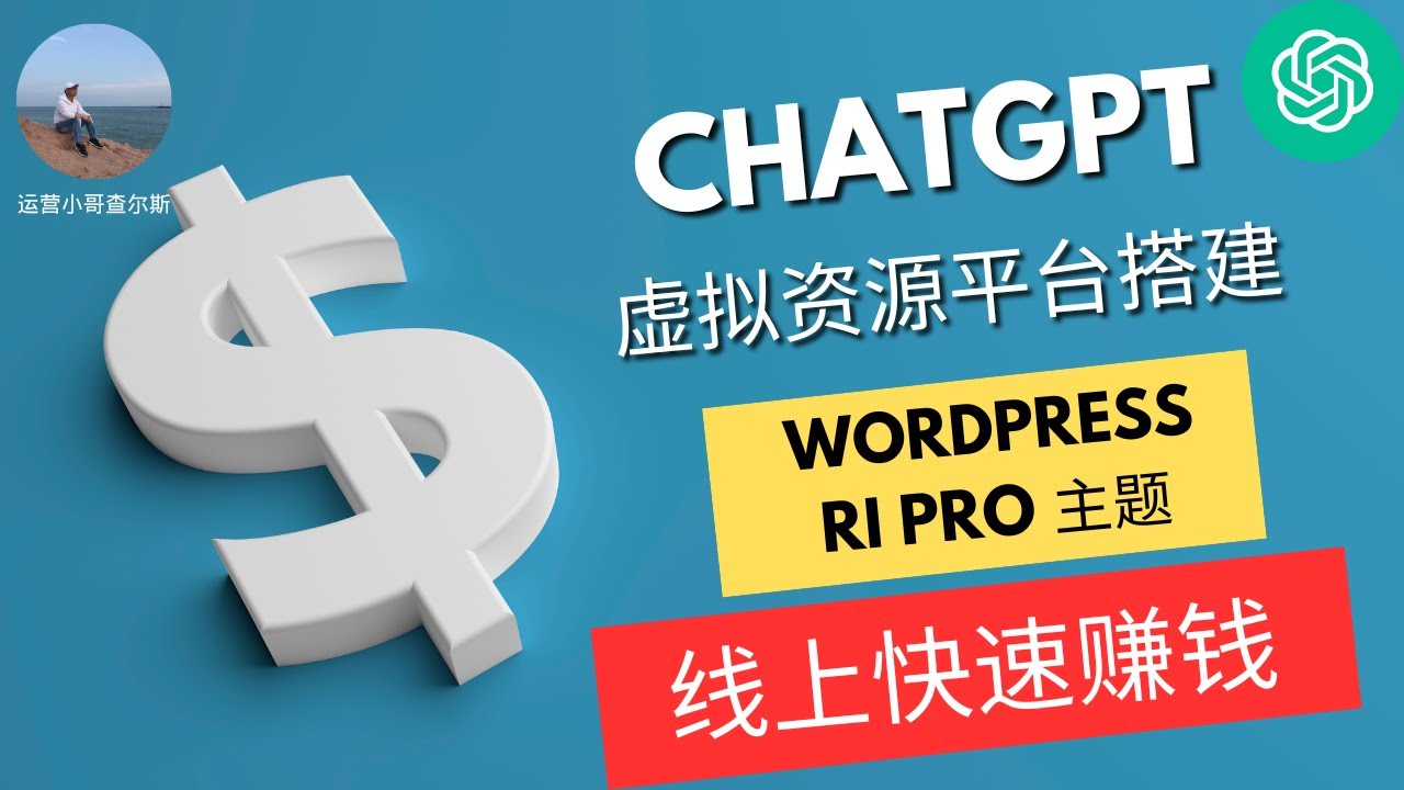 一键搭建你的 ChatGPT 虚拟资源平台！WordPress Ripro 主题全程指南！#chatgpt #chatgpt赚钱 #wordpress - YouTube