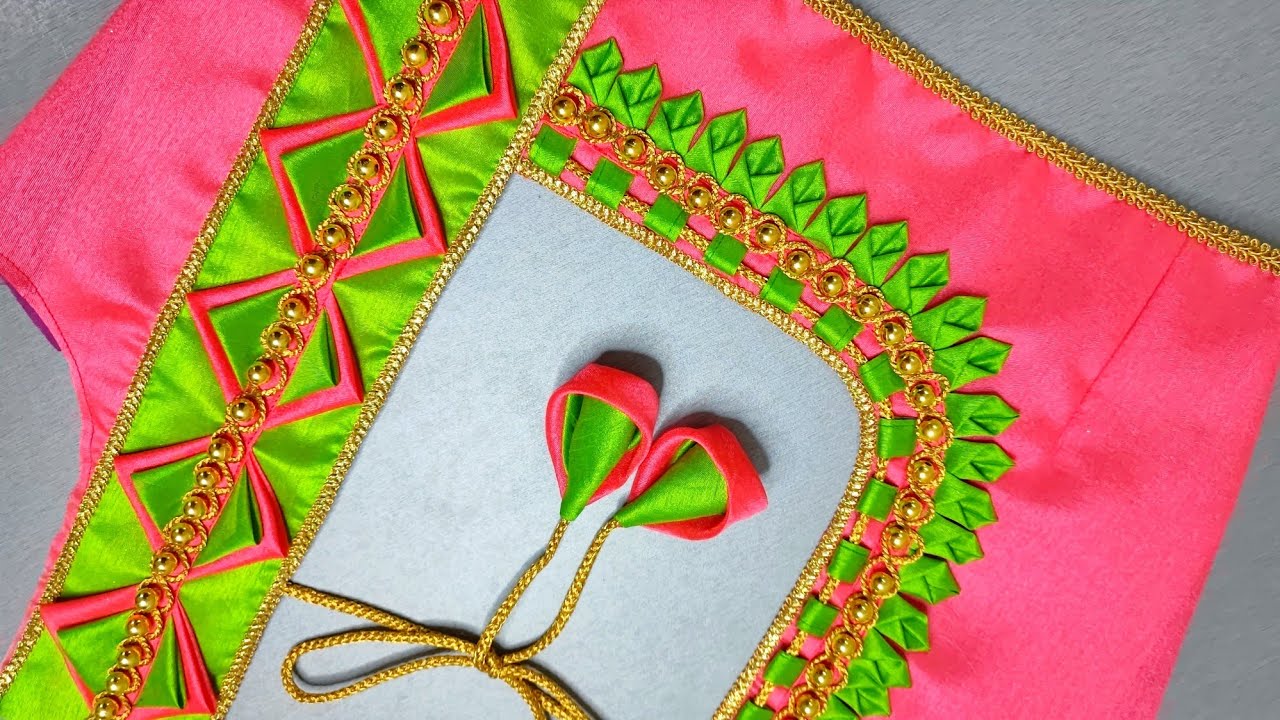Part-1271 one side beautiful blouse back neck design stitching| - YouTube