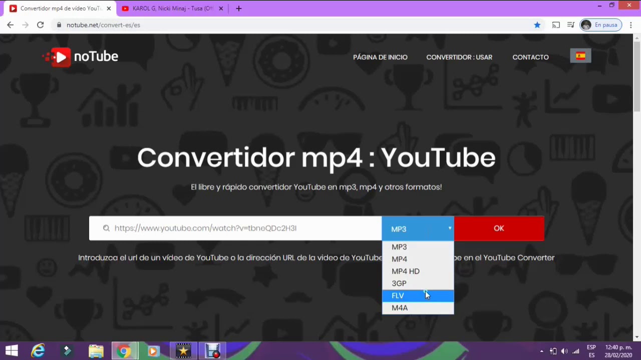 Como descargar un video en mp3, mp4,etc ( Tusa ) - YouTube