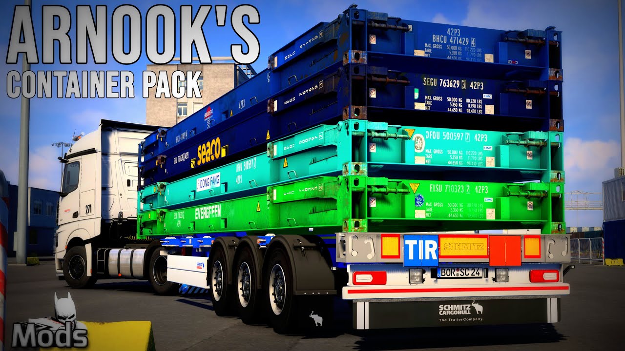 ETS2 1.50 ARNOOK’S Container Pack V18 ★ MEGA Mod [2767] EURO TRUCK SIMULATOR 2 - YouTube