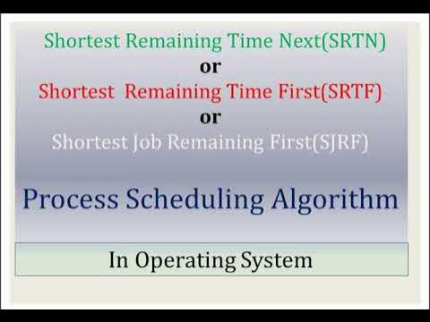 15. Shortest Remaining Time First Scheduling Algorithm (Pre-emptive SJF ...