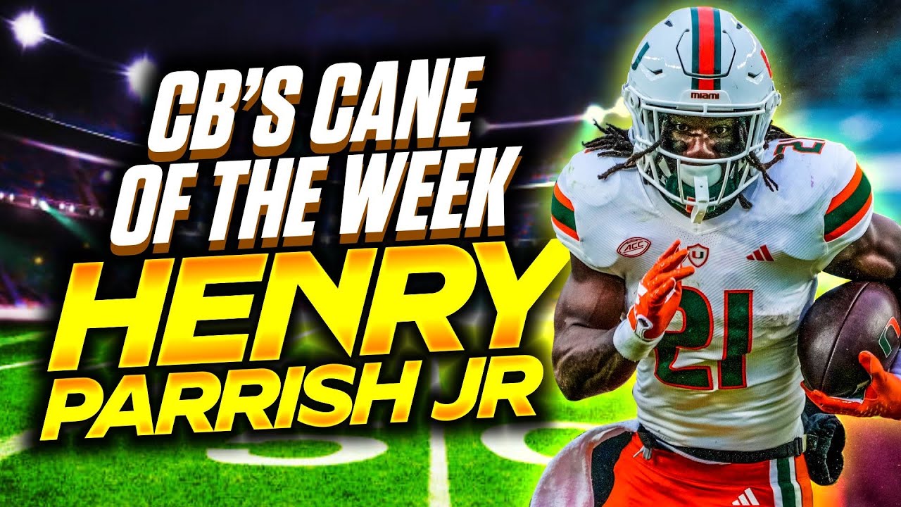 CB's Cane of the Week | Henry Parrish Jr | Miami vs Temple - YouTube