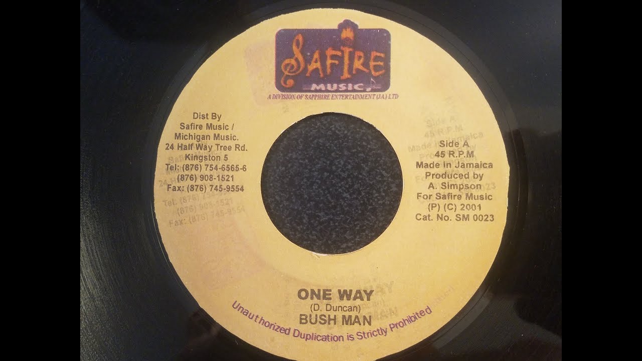 Bushman - One Way - Safire Music 7" w/ Version 2001 - YouTube