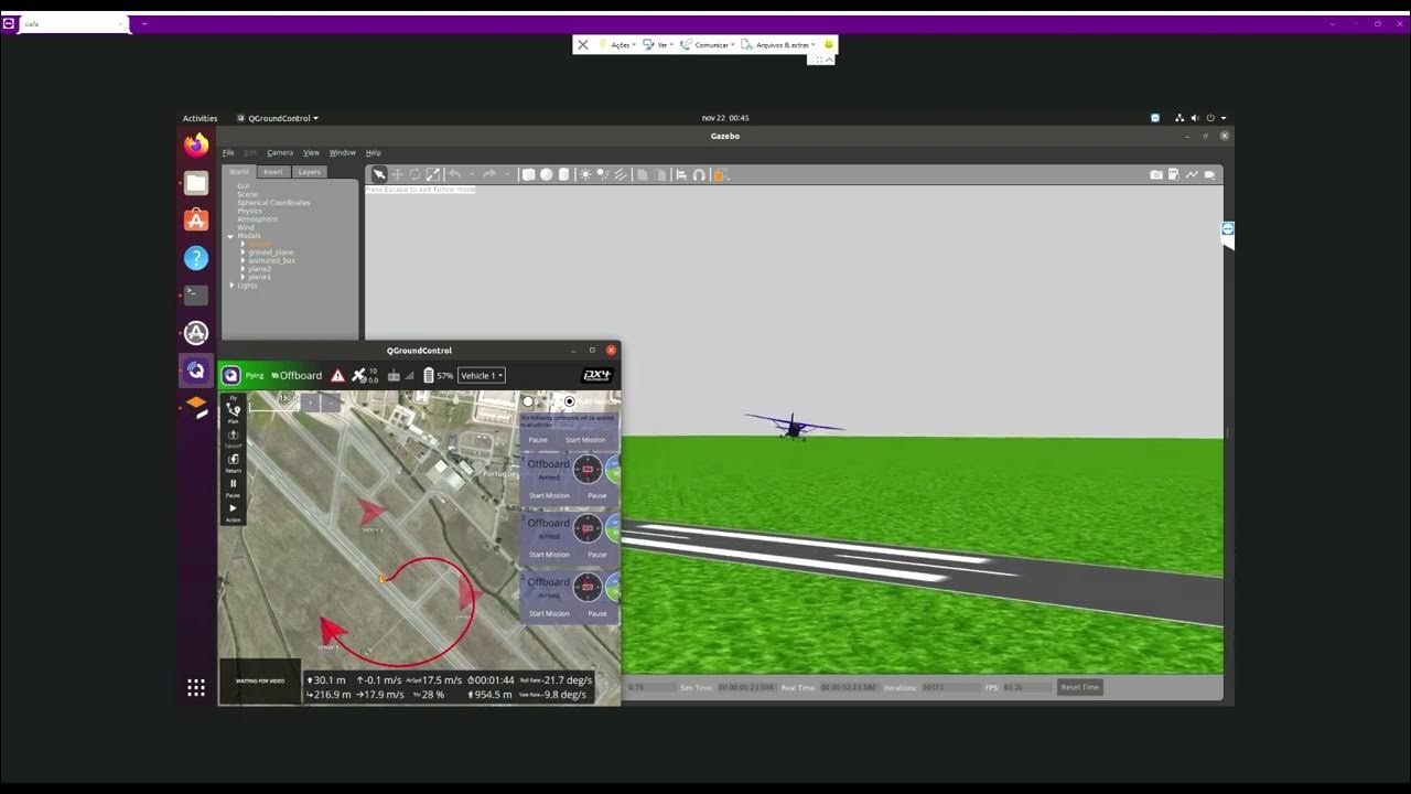 Moving Target Tracking using 3 UAVs (Gazebo, PX4, ROS/MAVROS, QGC) - YouTube